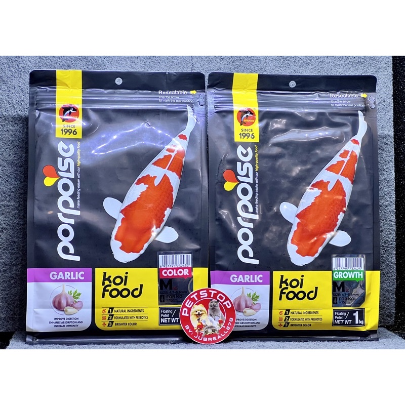 PORPOISE Koi Food Growth & Color Enhancing w/ Garlic essence 1kg ...