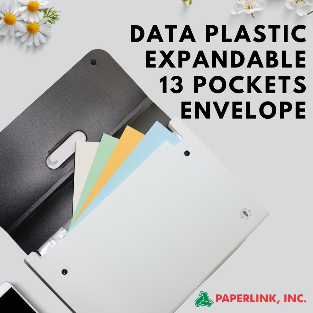 DATA EXPANDABLE PLASTIC 13 POCKETS ENVELOPE (SIZE: 15" x 12in ...