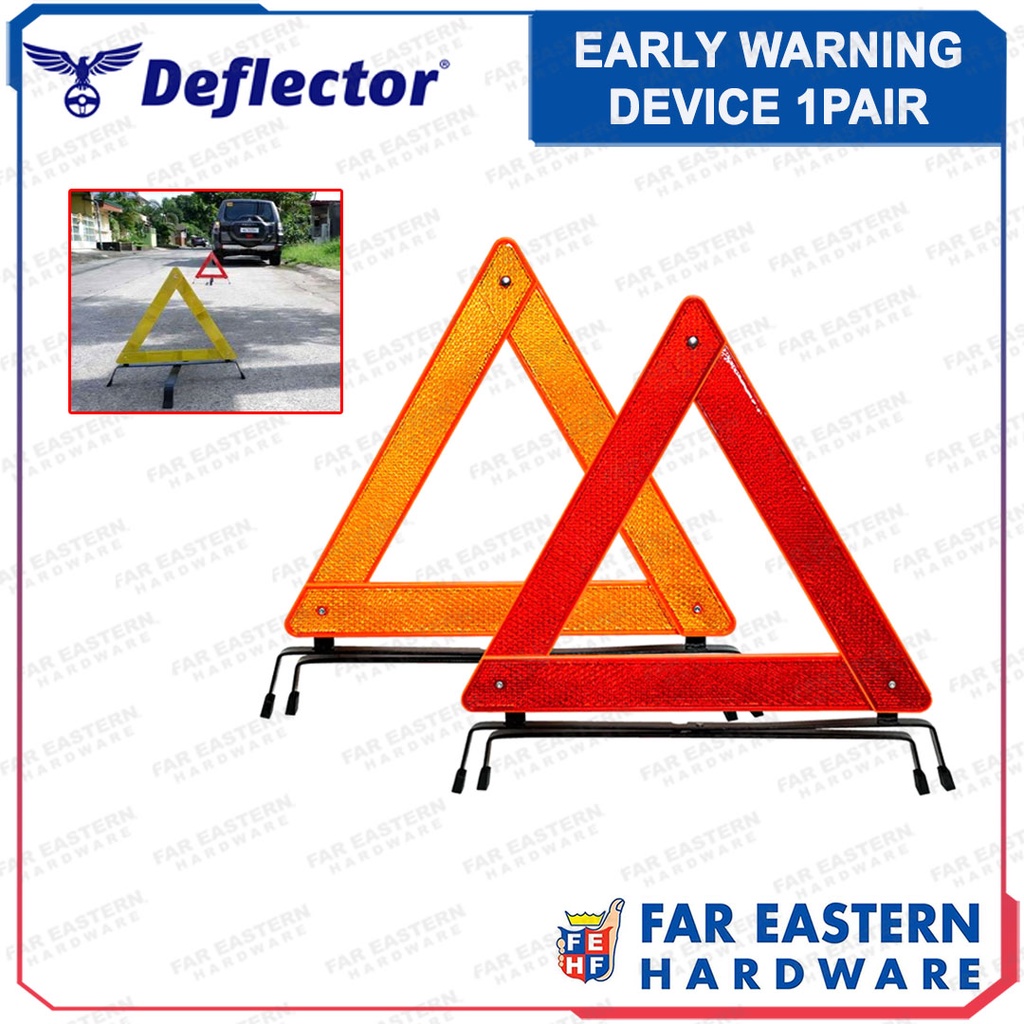 Early Warning Device Reflectorized 1 Pair DEFLECTOR | Ordinary | Shopee ...