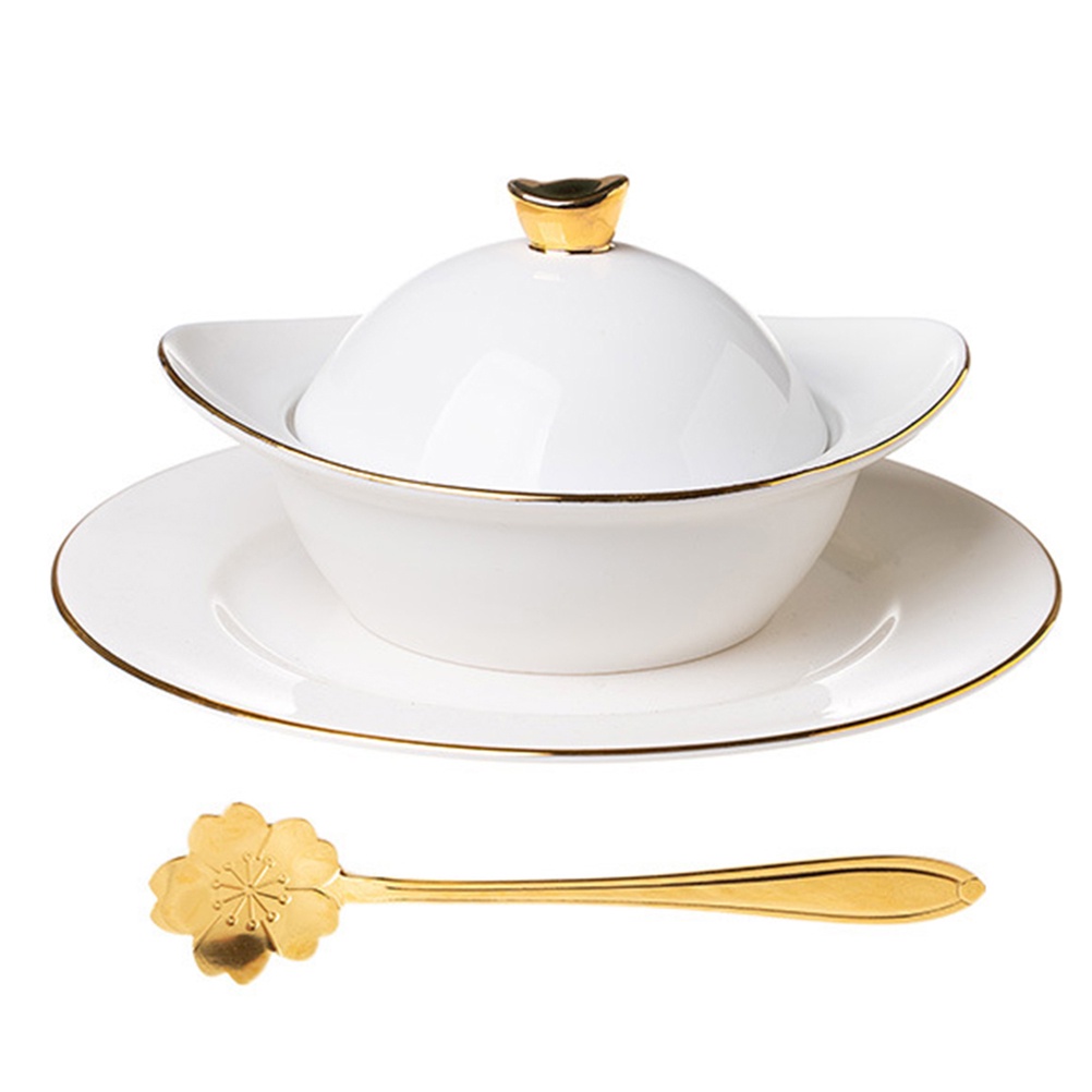 Ready Stock 1 Set Ceramic Cubilose Cup Hotel Restaurant Dessert Bowl ...