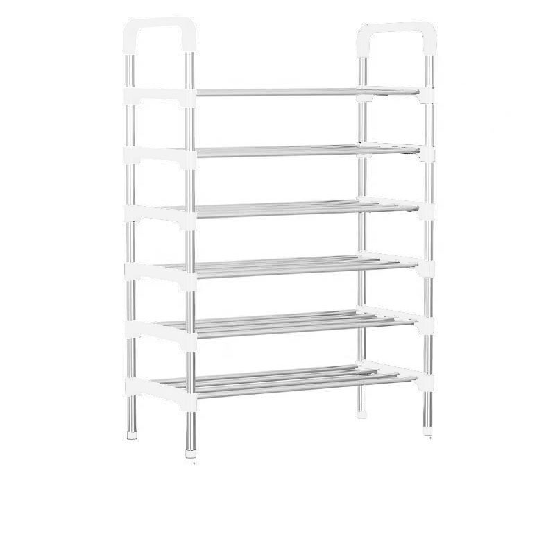 6 Layer shoe rack/ Tier Colored stainless steel Stackable Shoes ...