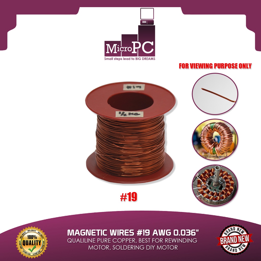 MAGNETIC WIRES #19 AWG 0.036", QUALILINE PURE COPPER, BEST FOR ...