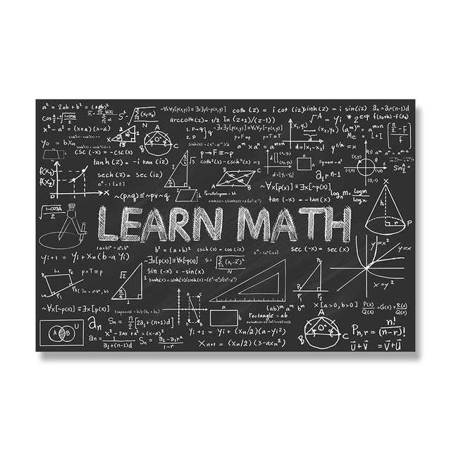 Frameless Physics Formula on Blackboard Relativity Poster Math Science ...