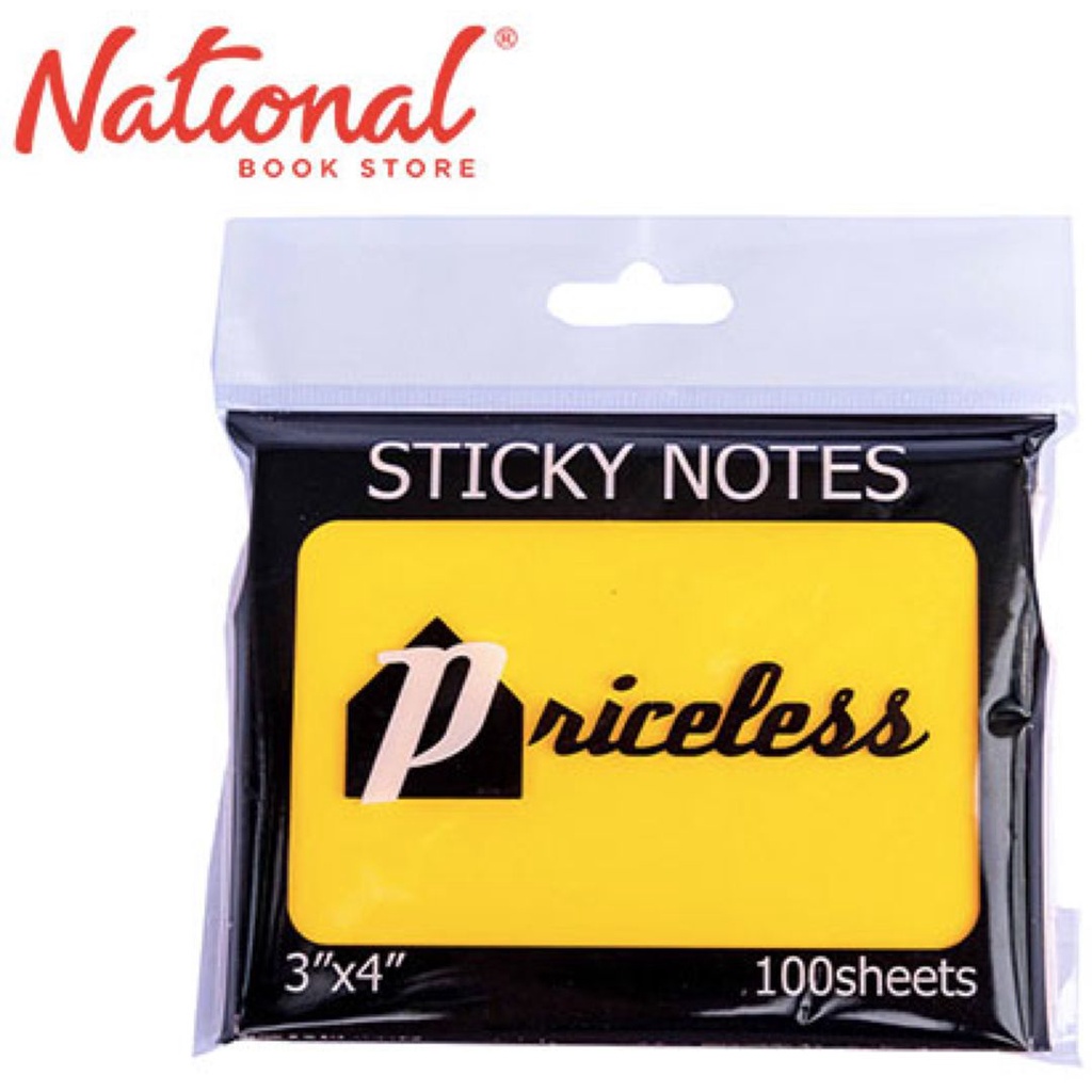 Priceless Sticky Notes PL13NO 3x4 inches Neon Orange - Notepads ...