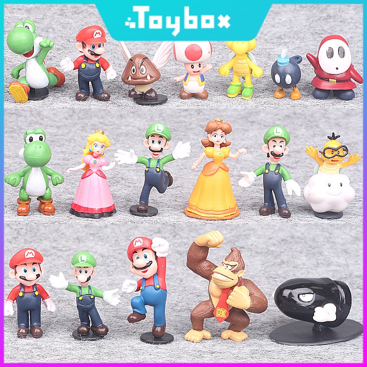 Super Mario 18 Models Mushroom Game Series Micro Landscape Cake Hand ...