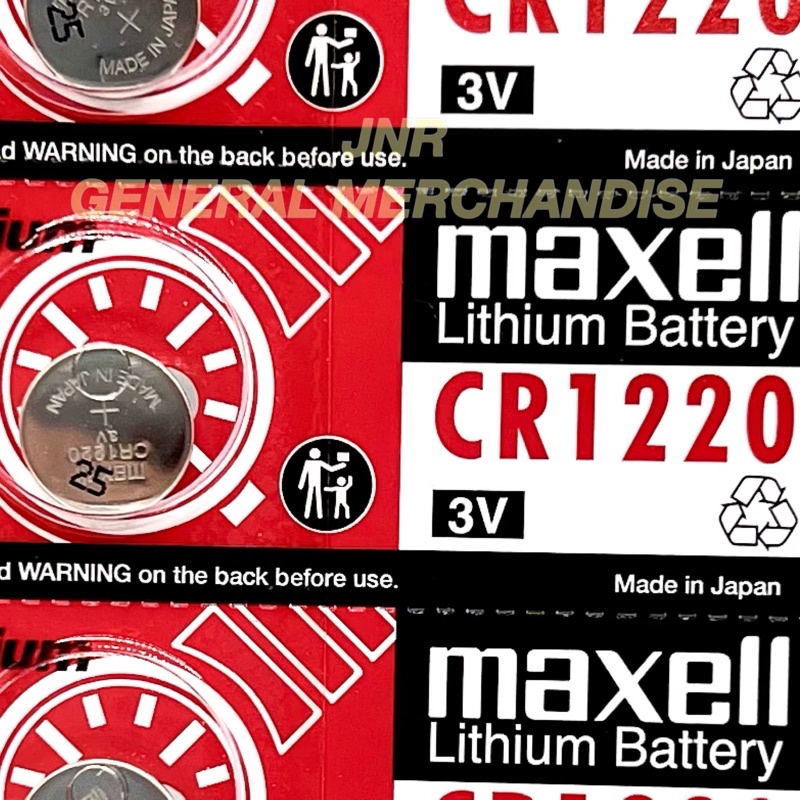 MAXELL CR1220 LITHIUM 3V BATTERY 1 PIECE ORIGINAL | Shopee Philippines