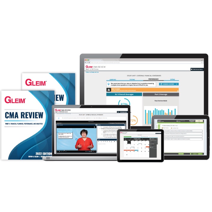 2022 Gleim CMA PART 1/2 EXAM REVIEW + MCQ's + ESSAY (COMB BIND ...