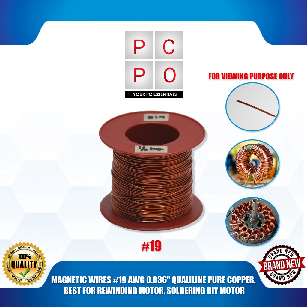 MAGNETIC WIRES #19 AWG 0.036", QUALILINE PURE COPPER, BEST FOR ...