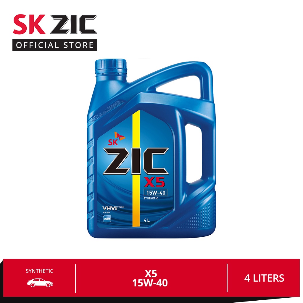 SK ZIC X5 15W-40 Synthetic Engine Oil For Gasoline / CNG LPG Engines 4 ...