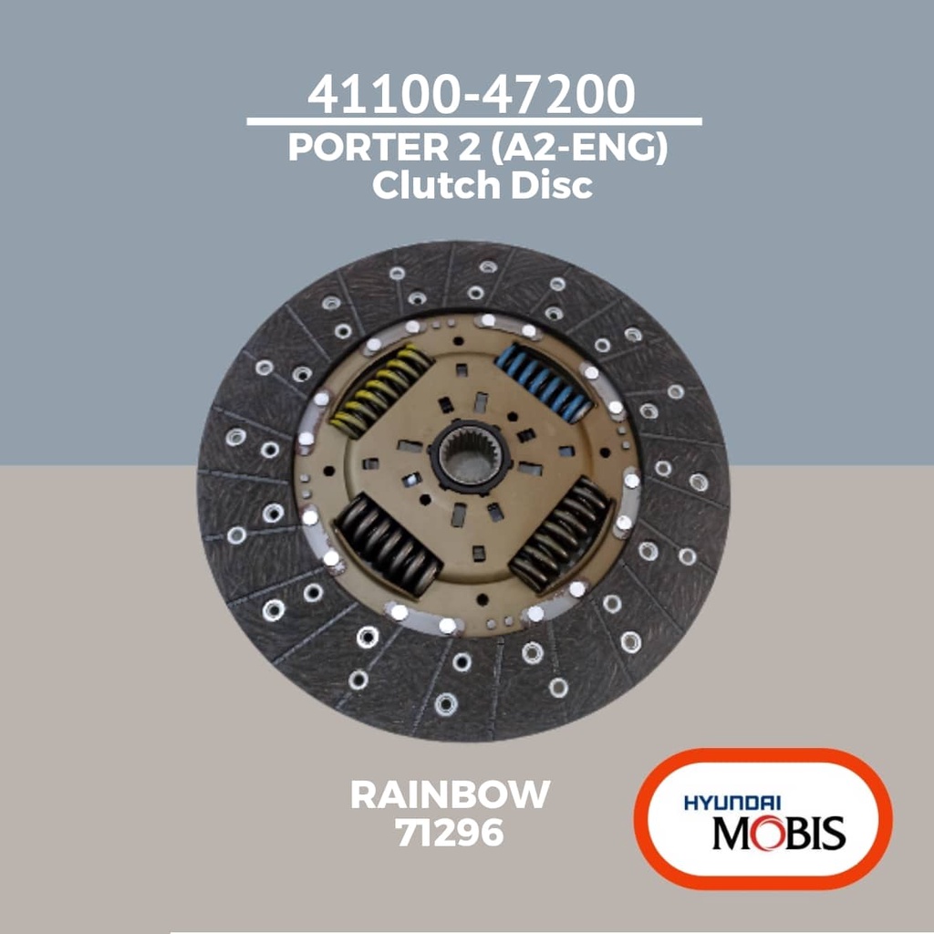 Clutch Disc for HYUNDAI Porter 2 (A2-ENG) [Mobis Original] Part #;41100 ...