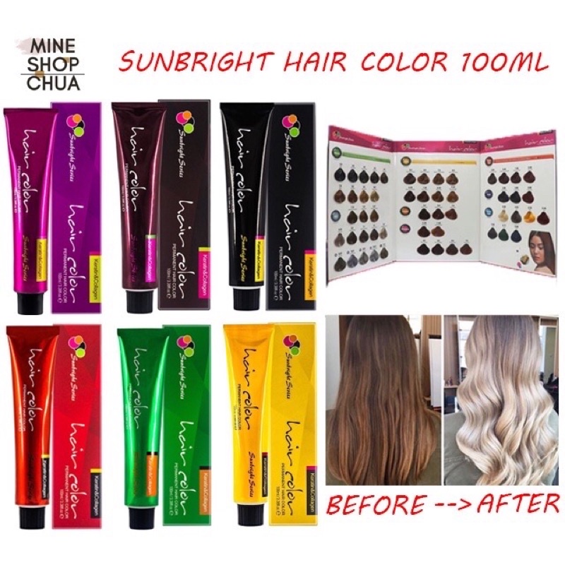 Sunbright Keratin Hair Color (100ml) | Shopee Philippines