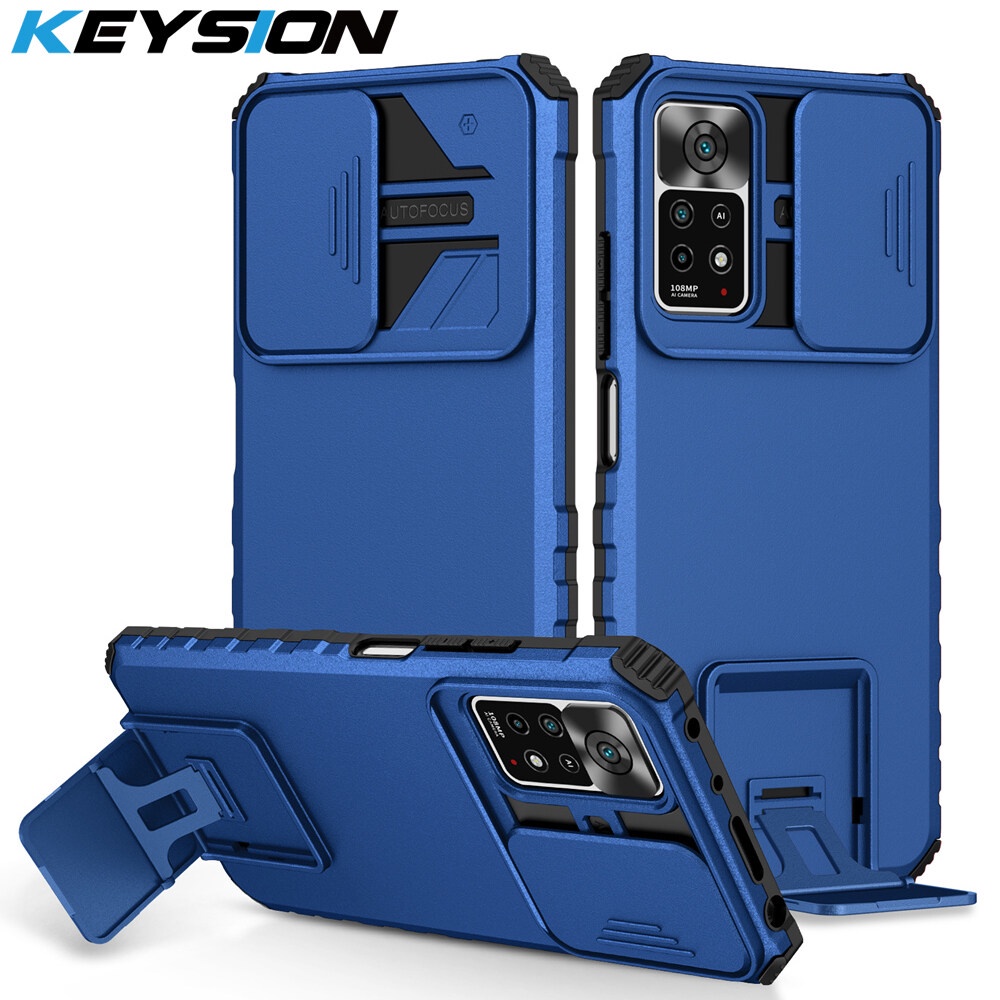 KEYSION Shockproof Case for Redmi Note 11 11 Pro 5G Push Pull Camera ...