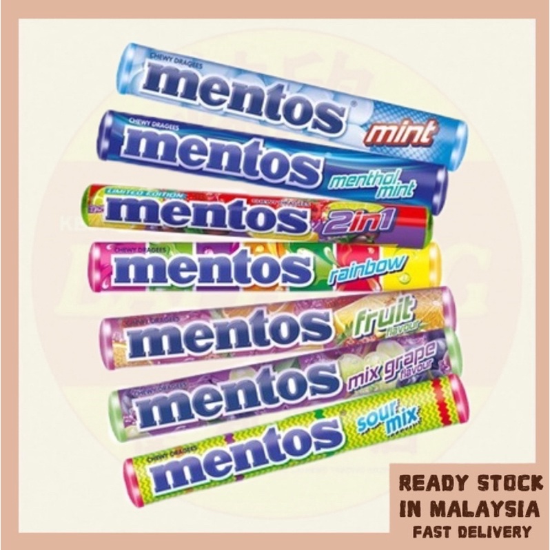 Mentos Chewy Drages 37g | Shopee Philippines