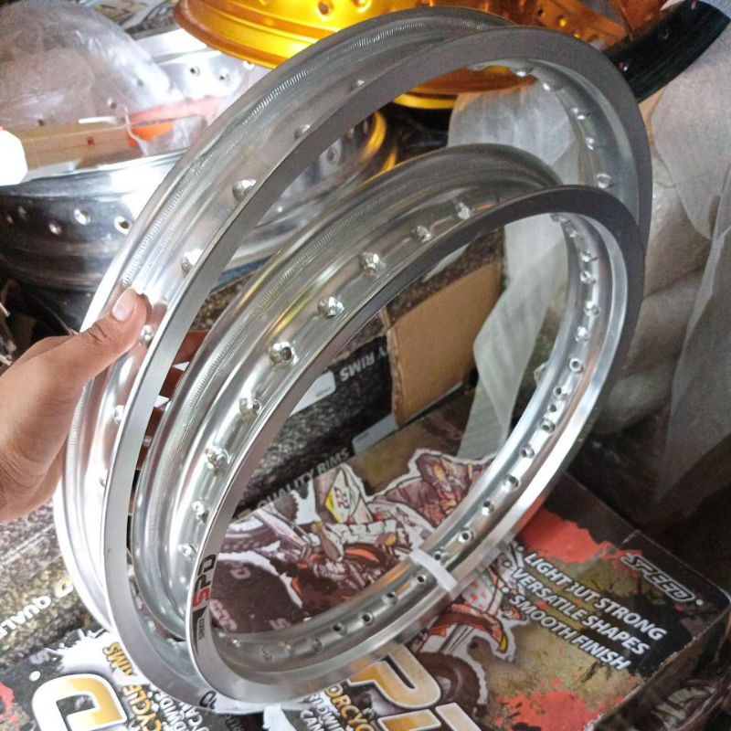 Rim,1.60-19, 1,85-16, (SPD Rims) 36 holes Silver one set | Shopee ...