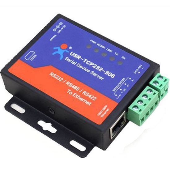 USR-TCP232-306 Serial Port RS232/RS485/RS422 to TCP Converter with DHCP ...
