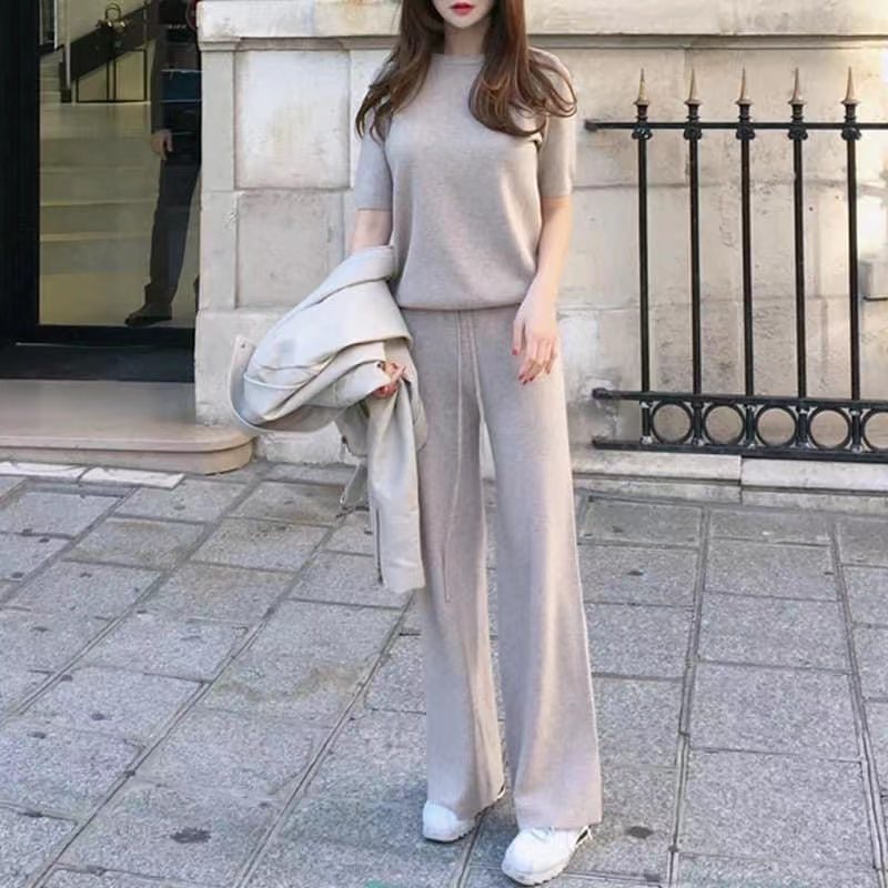 Onlyfashion Knitted Terno Pants 2618 Shopee Philippines