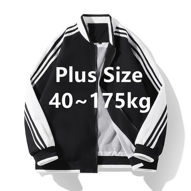 Plus Size M-10XL Men Windbreaker Jackets Baseball Coat Casual Long Sleeve Zipper Bomber Varsity ...