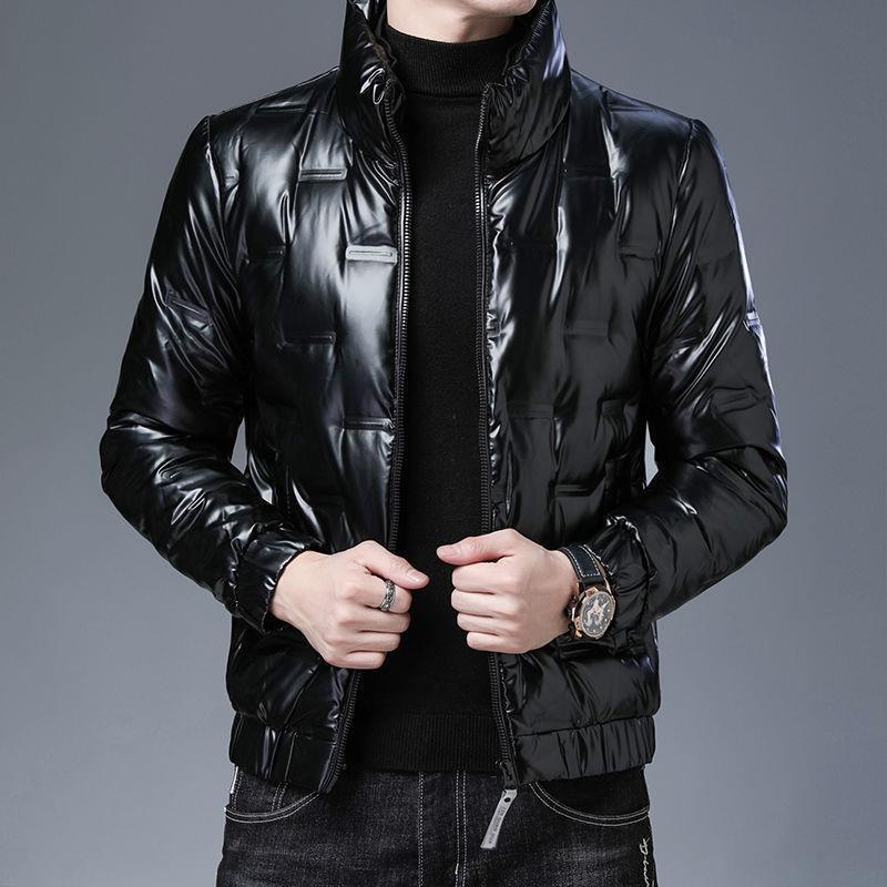 Men's Winter New Down Padded Jacket Short Thick Thick Shiny Handsome ...