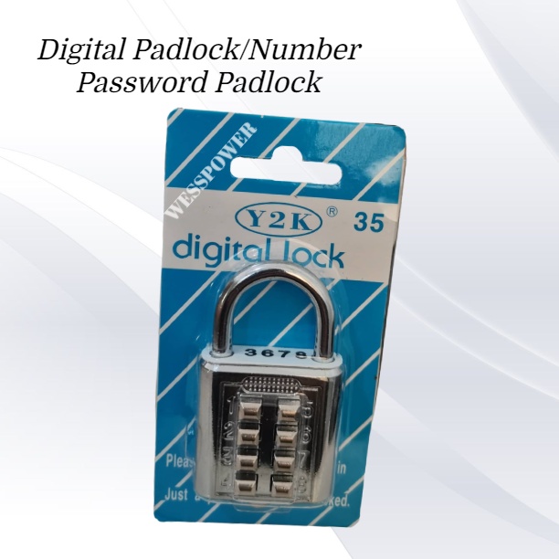 WPT-5449 1 PIECE Digital Padlock/Number Password Padlock | Shopee ...