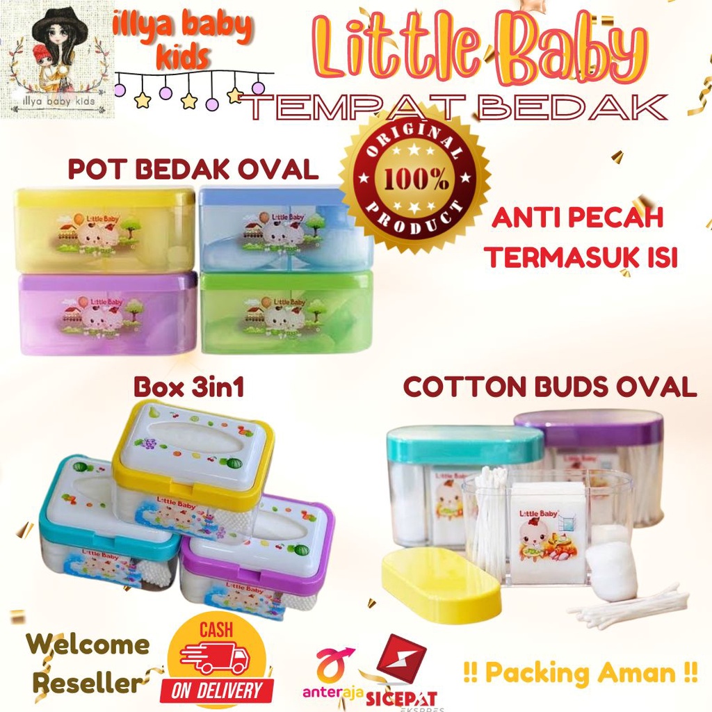 Little Baby Cotton Bud Oval / 3IN1 OVAL Baby cotton buds holder ...