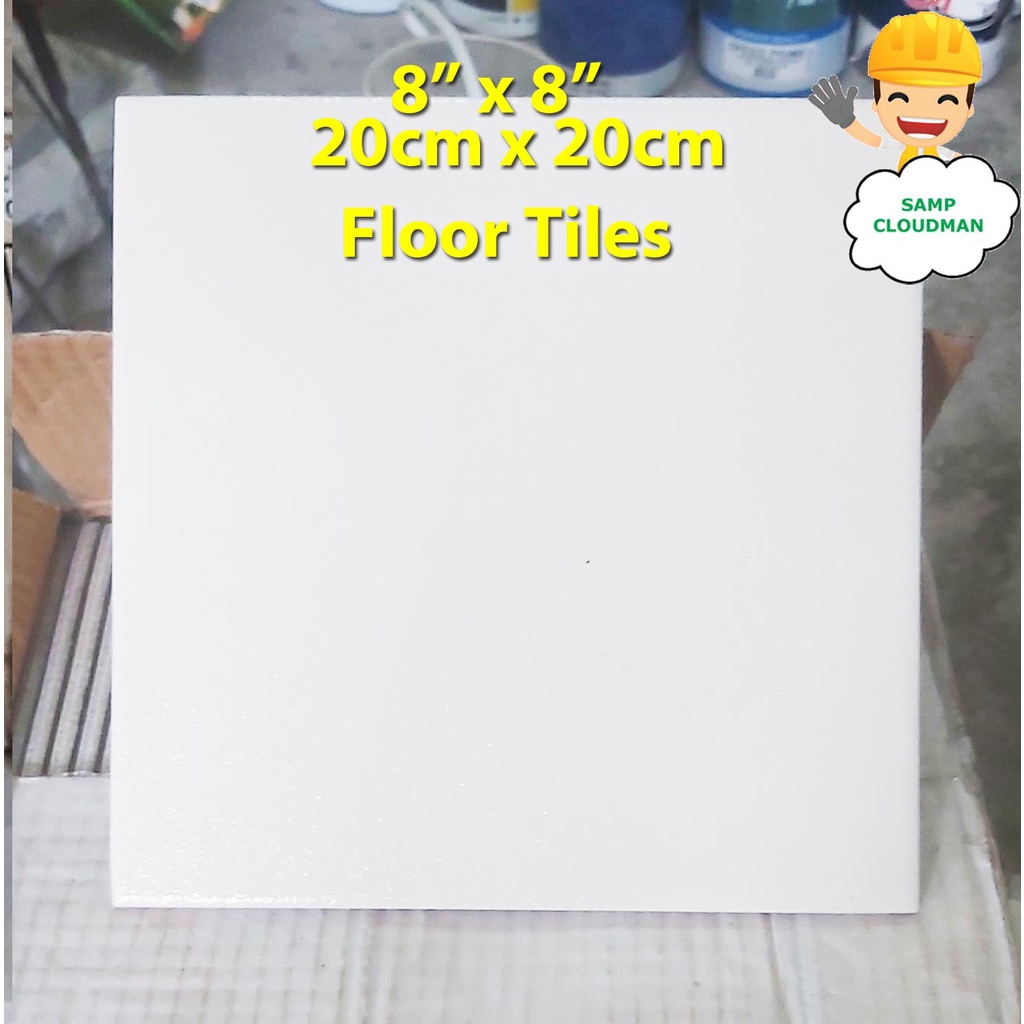 Local Ceramic Floor or Wall Tiles 8 x 8 inches Quadro Design White 20 x ...