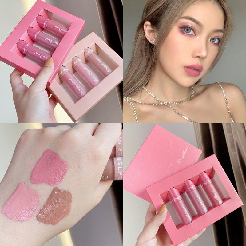 Three Sticks Powder Bean Paste Color Barbie Powder Eat Potato Color Lip ...