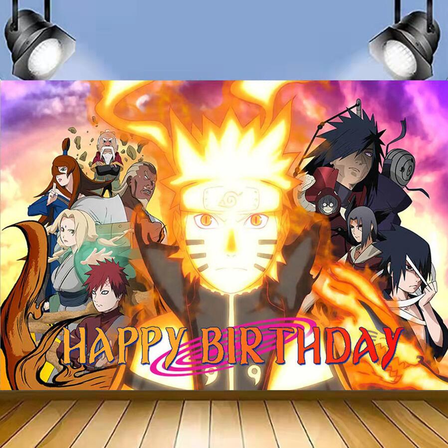 Naruto Theme Backdrop Anime Happy Birthday for Boys Japanese Anime ...