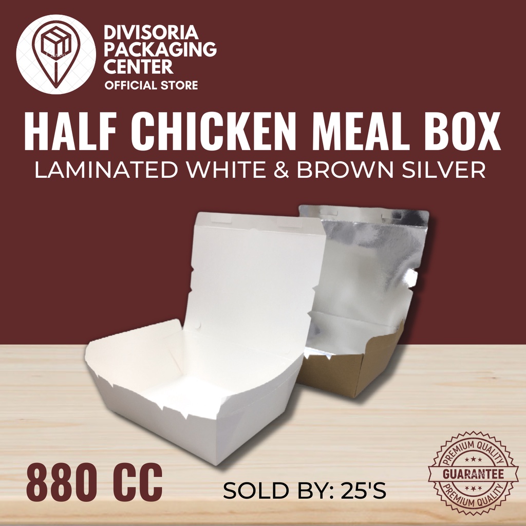 (25pcs) 880cc Chicken(half) Meal Box / Lunch Takeout box/Eco-Friendly ...