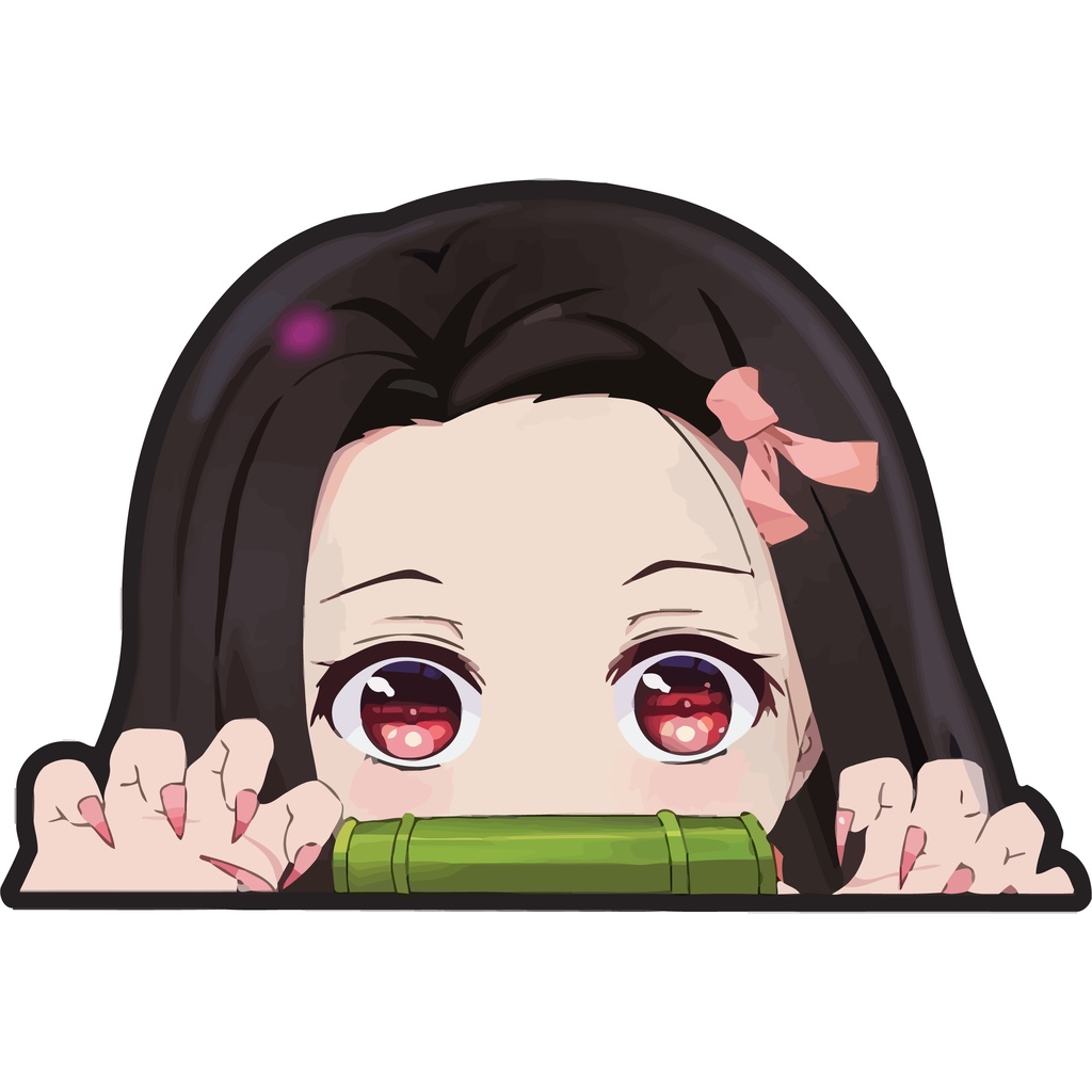 Nezuko Demon Slayer Peeker Tumbler Sticker Anime Vinyl | Pixiepen ...