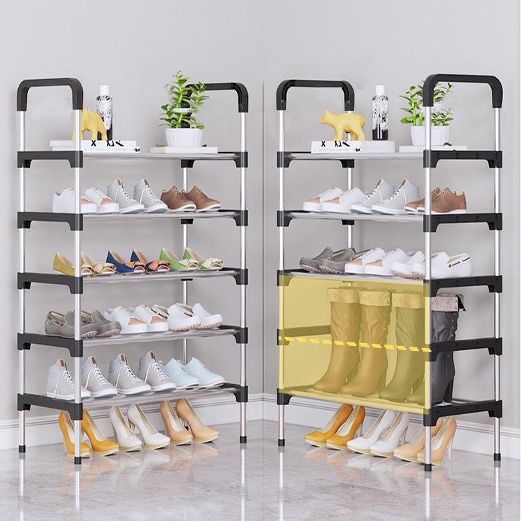 6 Layer shoe rack/ Tier Colored stainless steel Stackable Shoes ...
