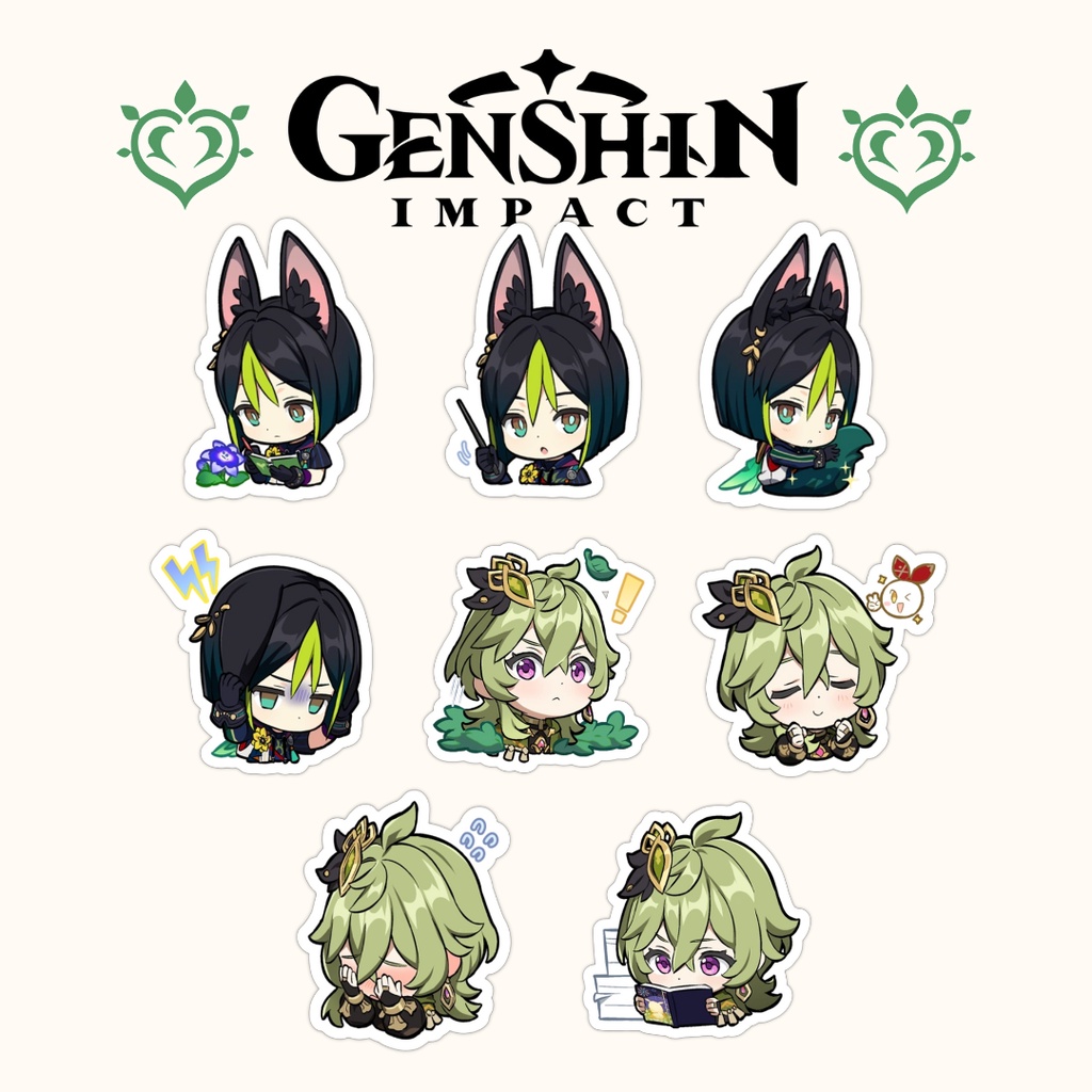 Genshin Impact Tighnari/Collei Emoji Sticker Set (8pcs) | Shopee ...