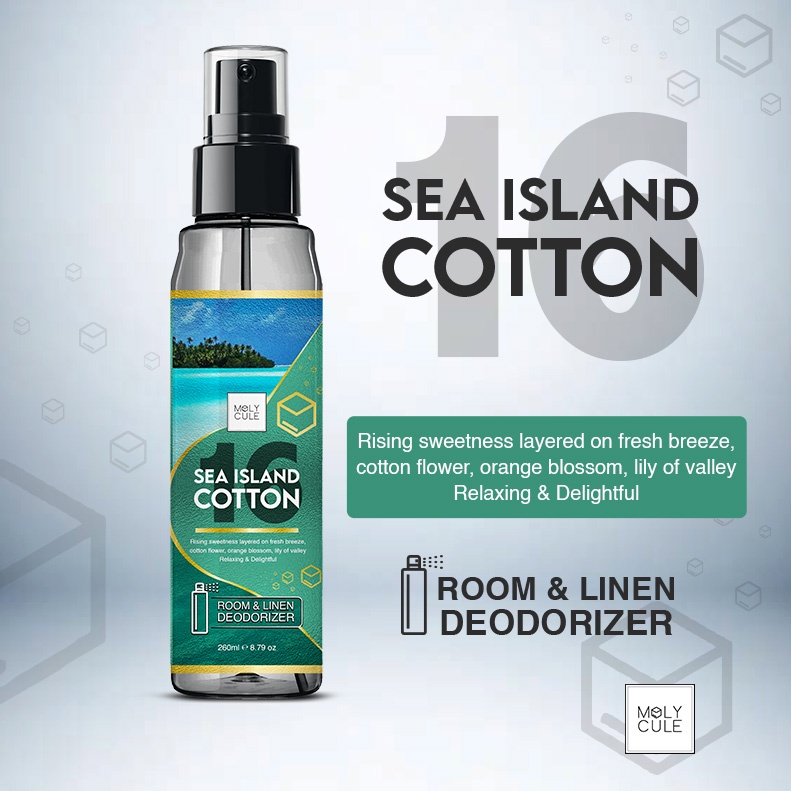 MOLYCULE Sea Island Cotton Room & Linen Deodorizer Room Spray Home ...