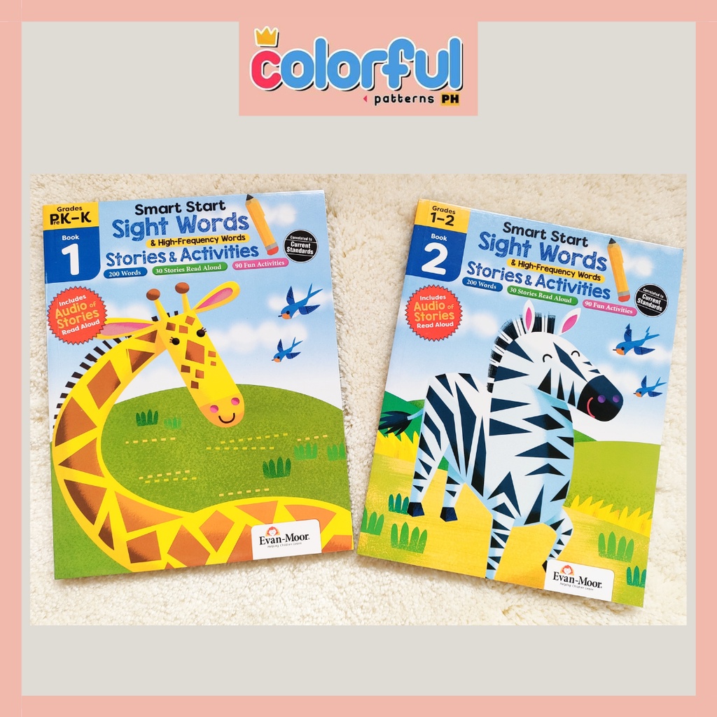 SIGHT WORDS Evan Moor Smart Start Pre K to K and Grade 1 to 2 | Shopee ...