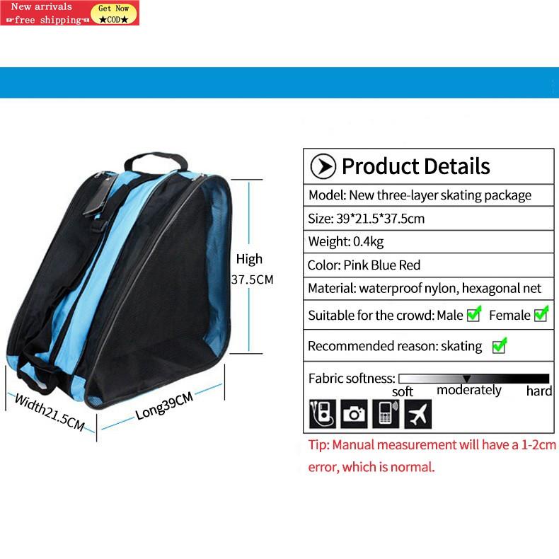 Fast Shipping Kufun Inline Skates Backpack Bag Roller Skates Shoes