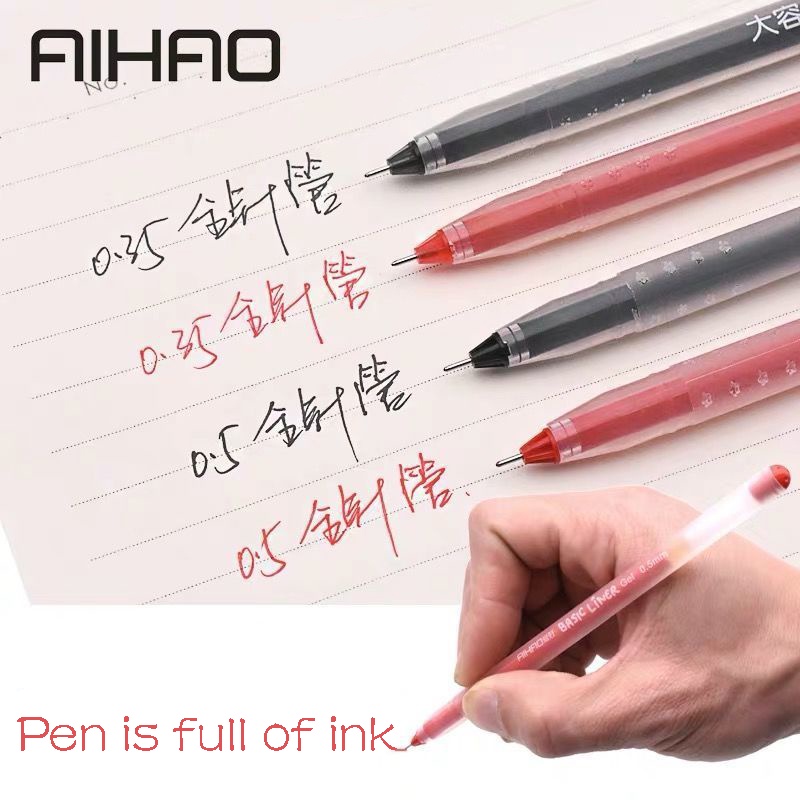 Aihao Gel Pen 12pcx/box Full Needle Tube 3 Colors Combine in High-Value ...