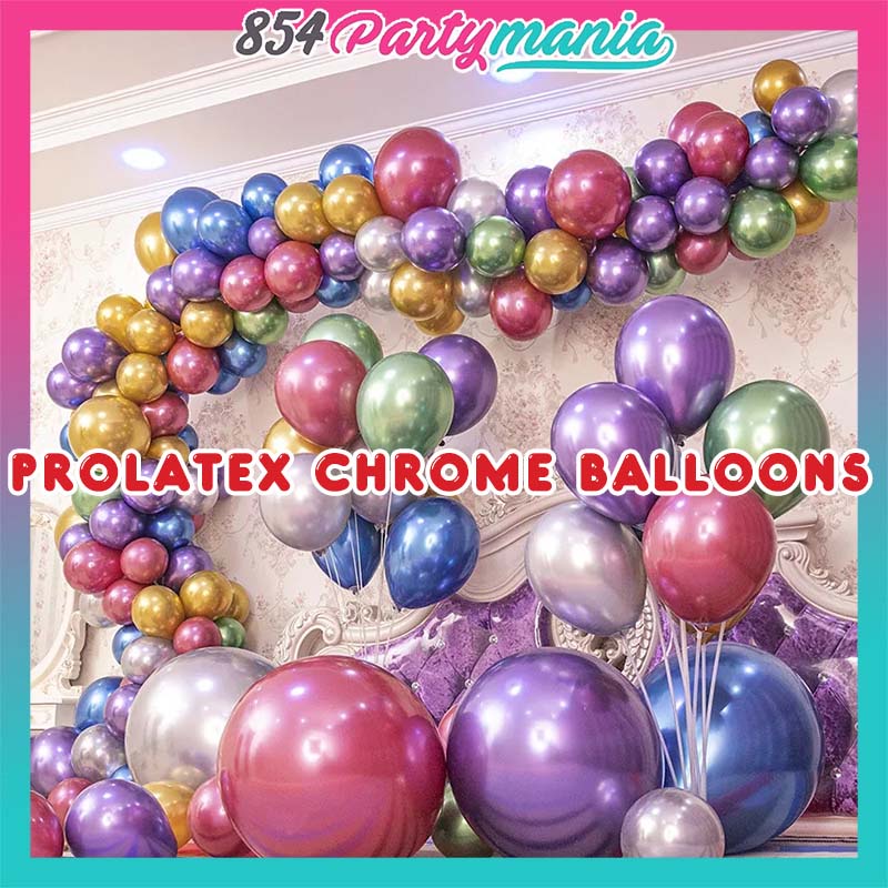 12pcs 5inch / 12 inch Chrome Balloons Metallic Chrome Shine balloons ...