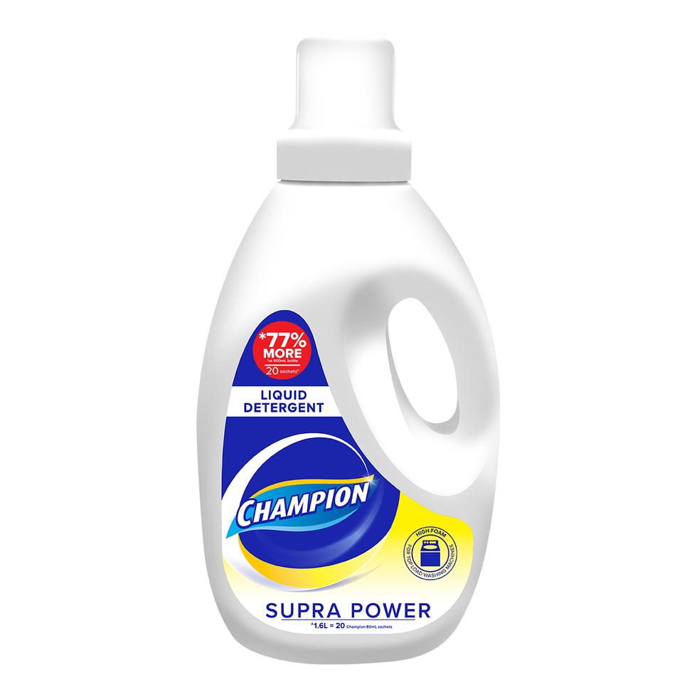 Champion Liquid Detergent Top Load High Foam 1.6Liter Bottle | Shopee ...