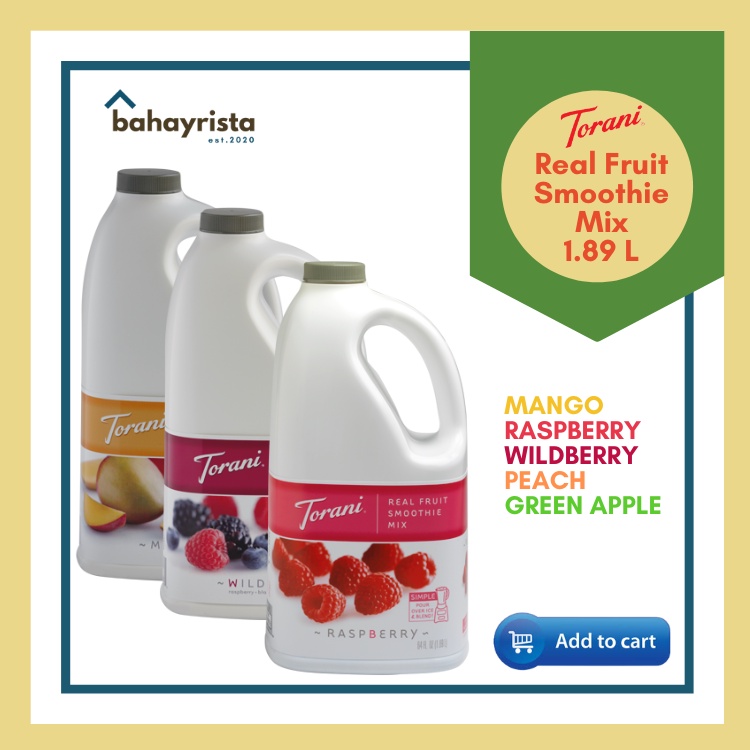 Torani Real Fruit Smoothie Mix 1.89L (Raspberry, Mango, Wildberry ...