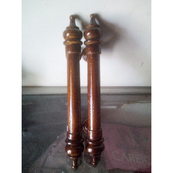 KAYU Handle/door handle made of teak wood, p25cm, diameter 3cm | Shopee ...