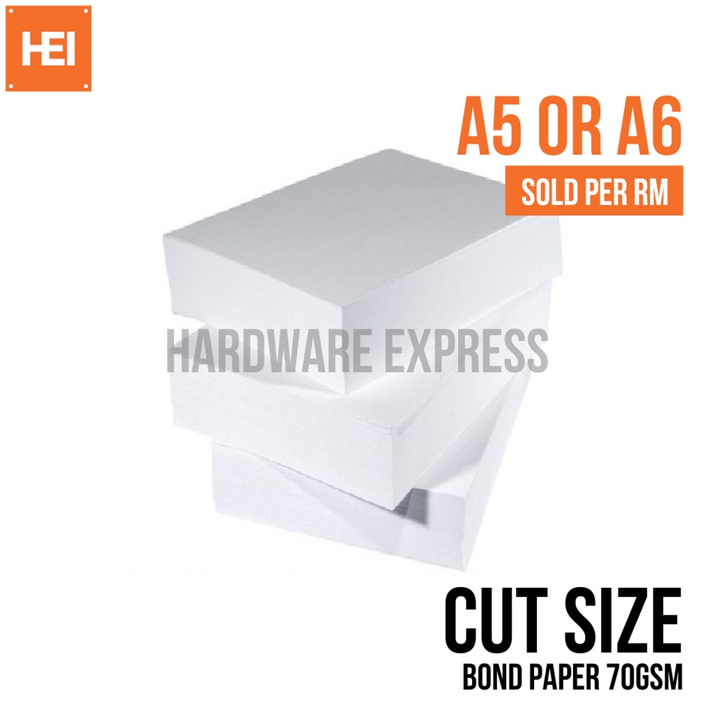 500 PCS Bond Paper Cut Size A5 / A6 (70gsm) | Shopee Philippines