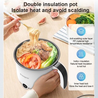 Dreepor mini rice cooker small With Steamer non stick pan hot pot ...