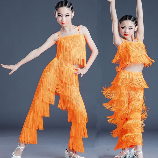 Muxi Multicolor Girls Tassel Latin Female Regulational Uniform Children ...