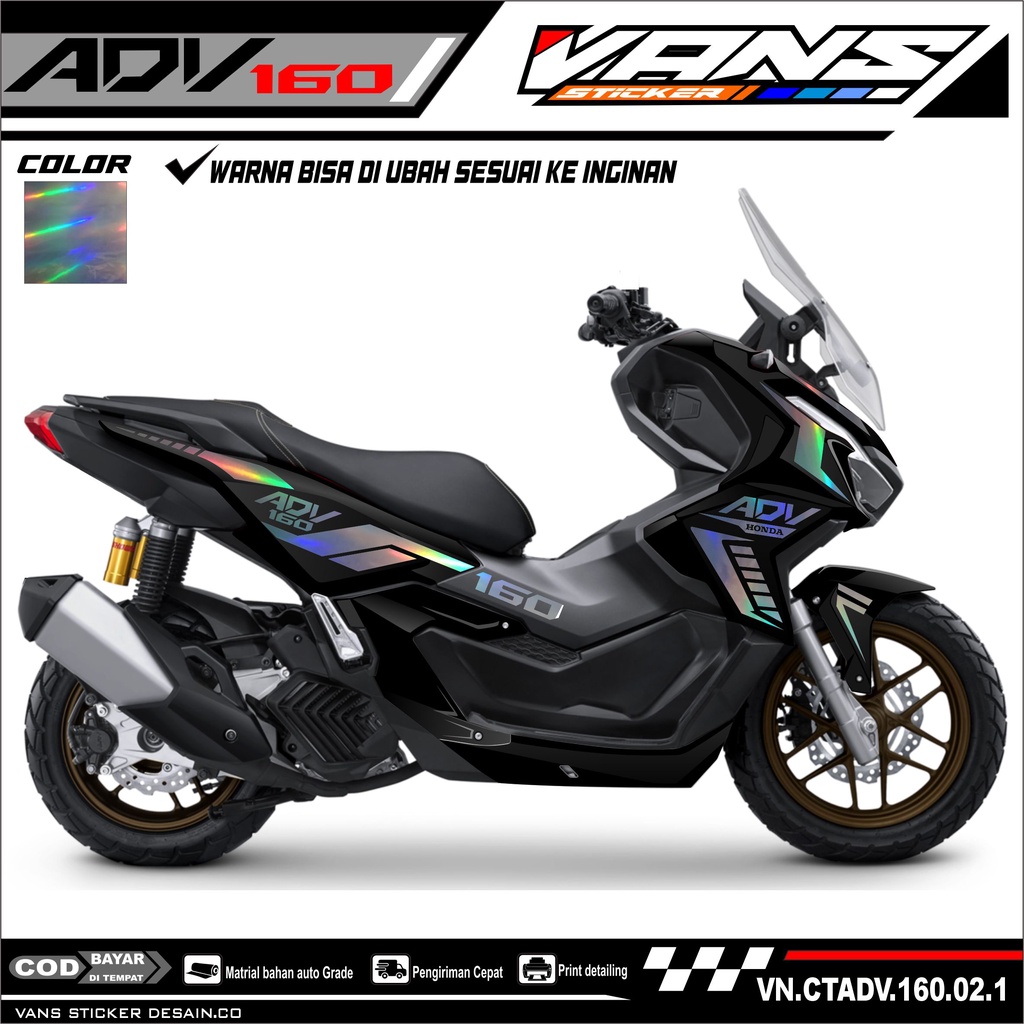 MERAH PUTIH HITAM Sticker Cuting List ADV 160 siker Variation HONDA ADV ...