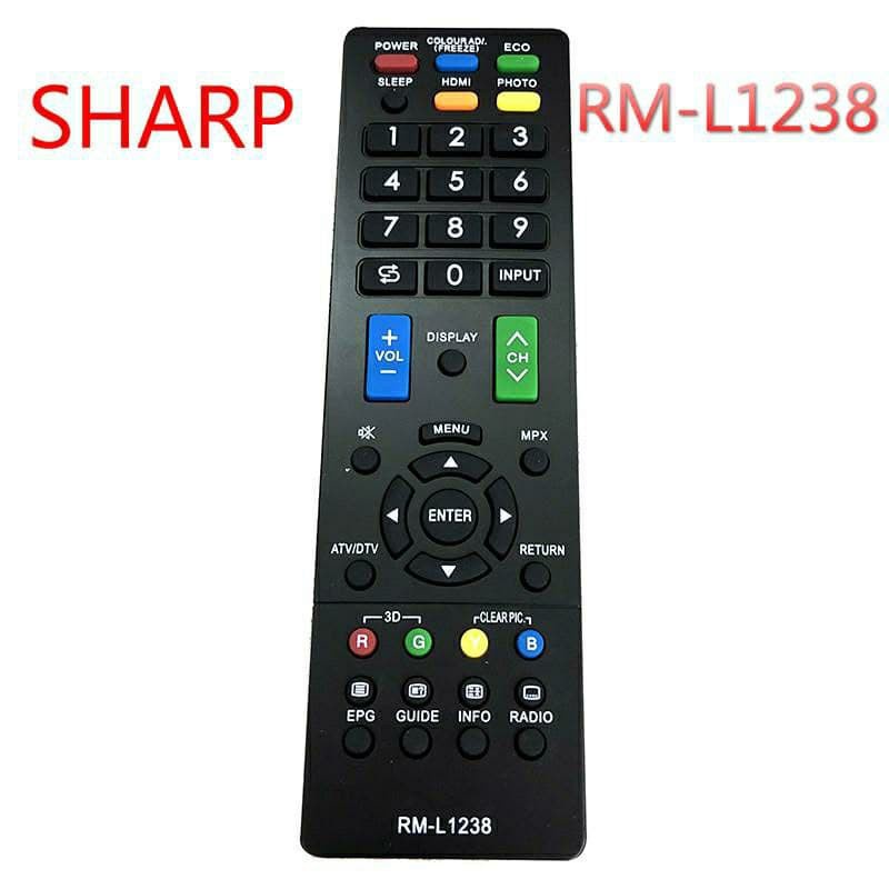 Offer Sharp Aquos LED TV remote control RM-L1238 Sharp Aquos flat panel remote TV replacement ...