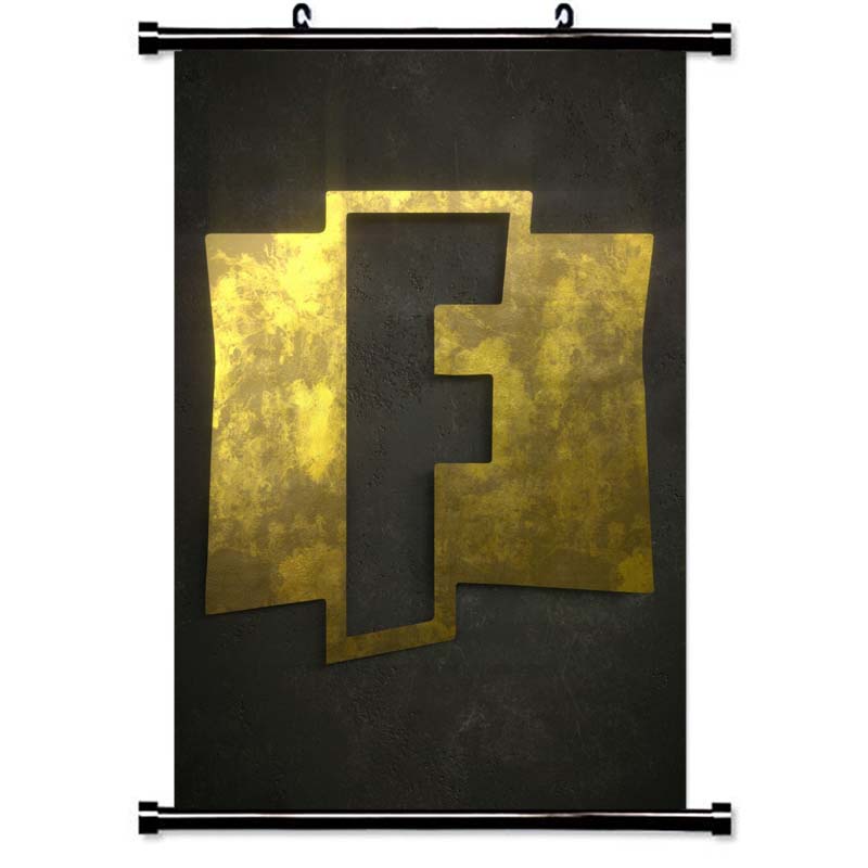 Fortnite poster scroll wall painting hanging art wall painting poster ...