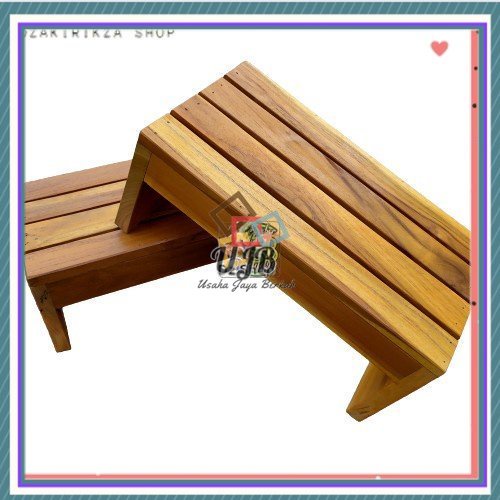 KAYU Squatting Wood Squatting Chair Bench With Stripe Pattern ...