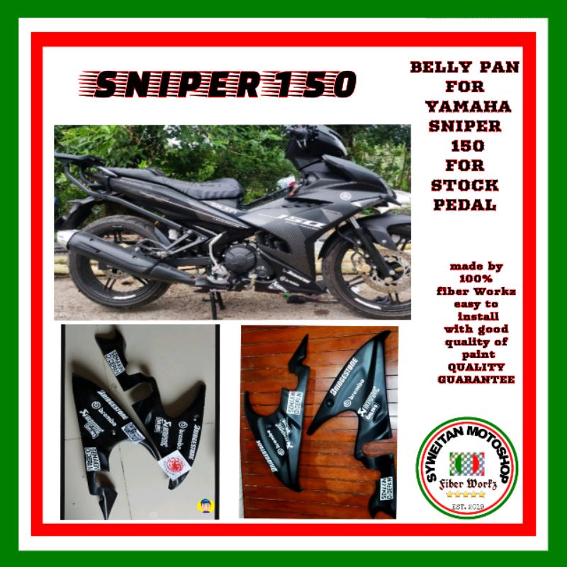 BELLY PAN FOR YAMAHA SNIPER 150 for stock pedal | Shopee Philippines
