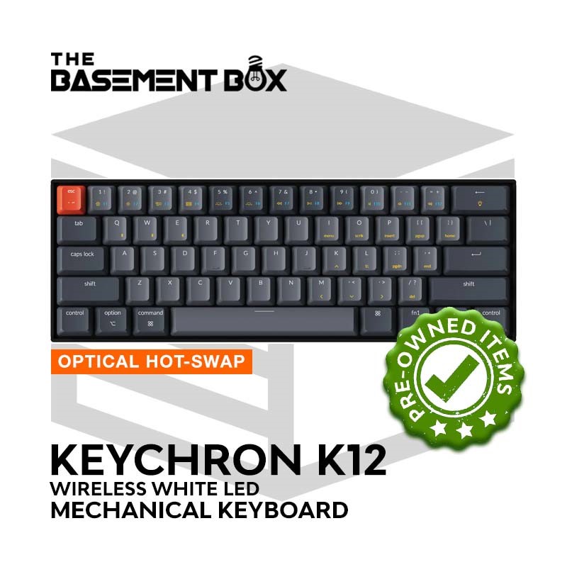Keychron K12 Mechanical Keyboard (60% Layout, Wired/Bluetooth, White ...