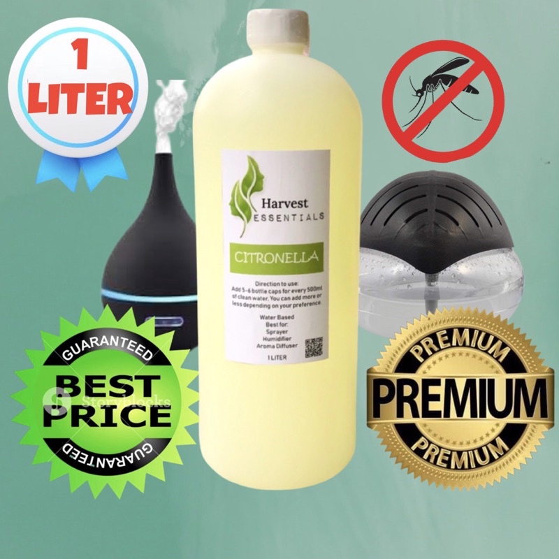 Citronella 1Liter Water Based Essential Oil Premium Humidifier Scent ...