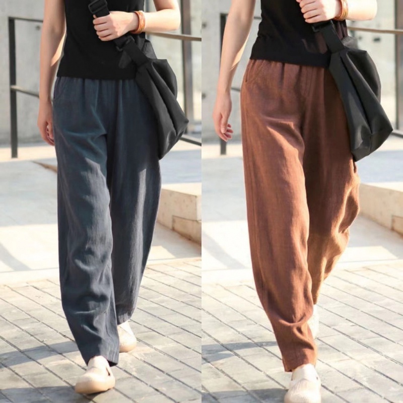 For 40-100kg Long Harem Pants for Women High Waist Plus Size Korean ...